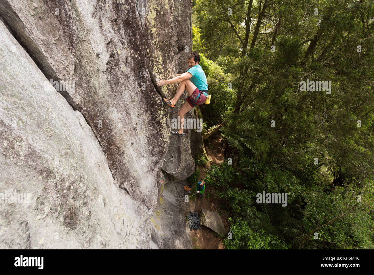 Climbing at Waipapa Stock Photo - Alamy