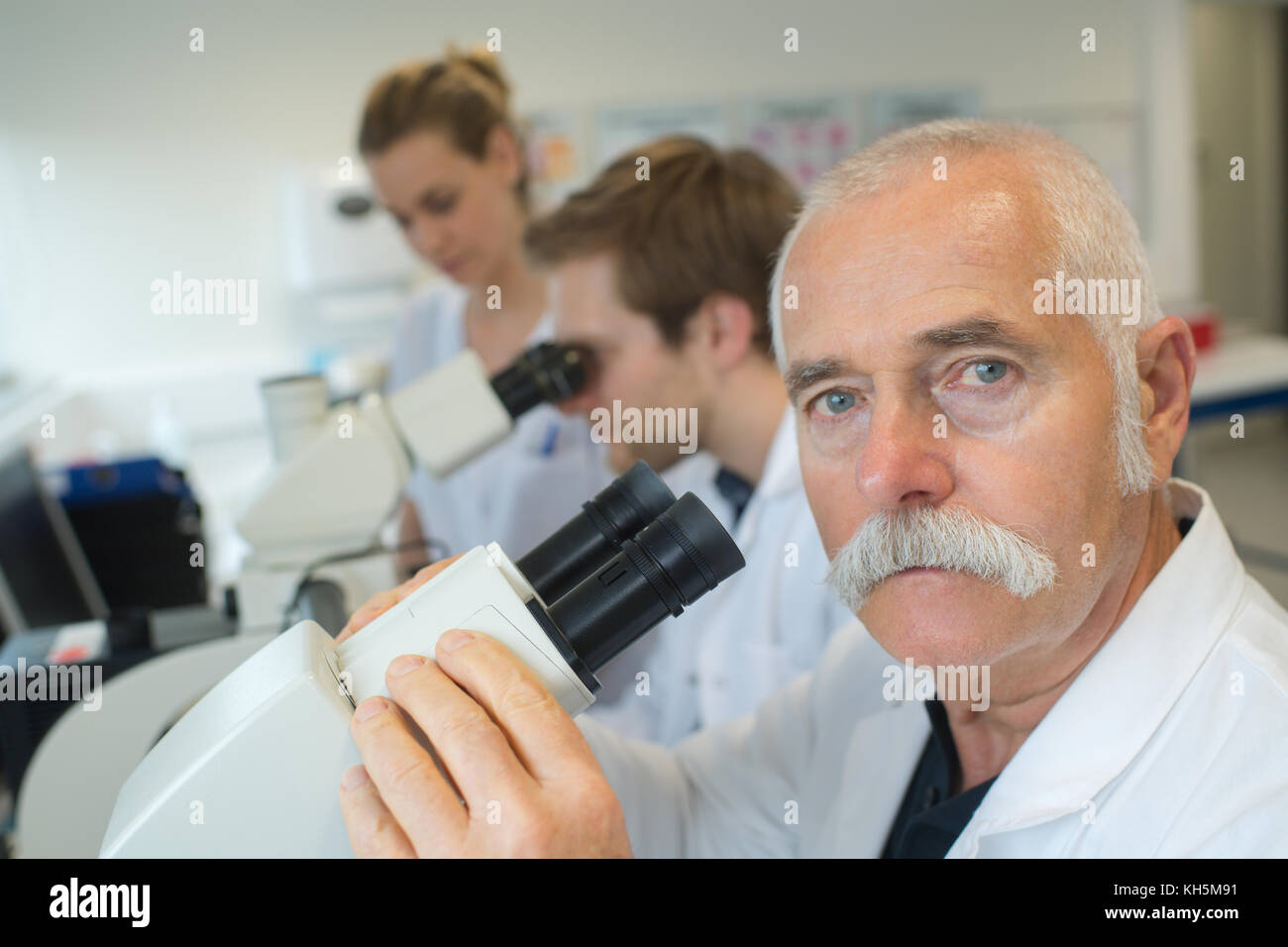 senior scientist at work in a laboratory Stock Photo - Alamy