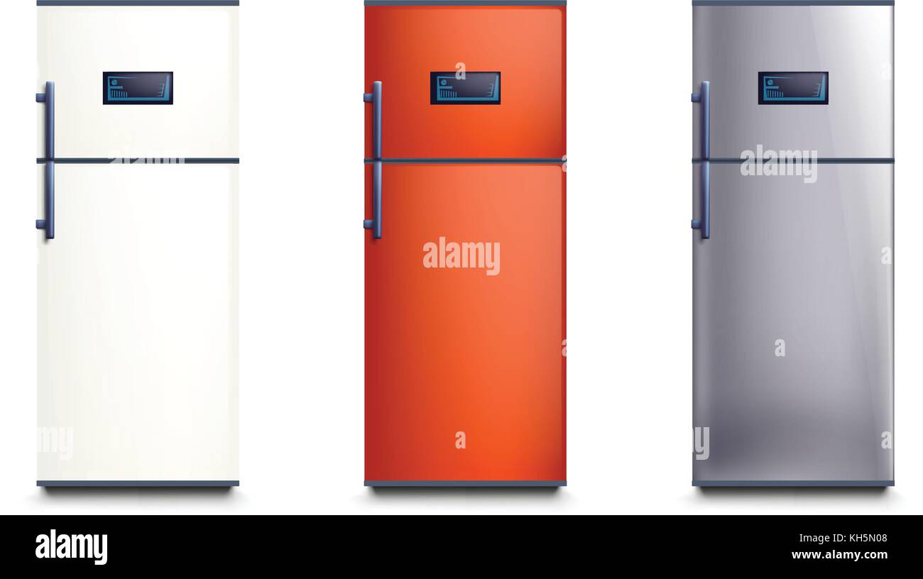 three different color fridges Stock Vector Image & Art - Alamy