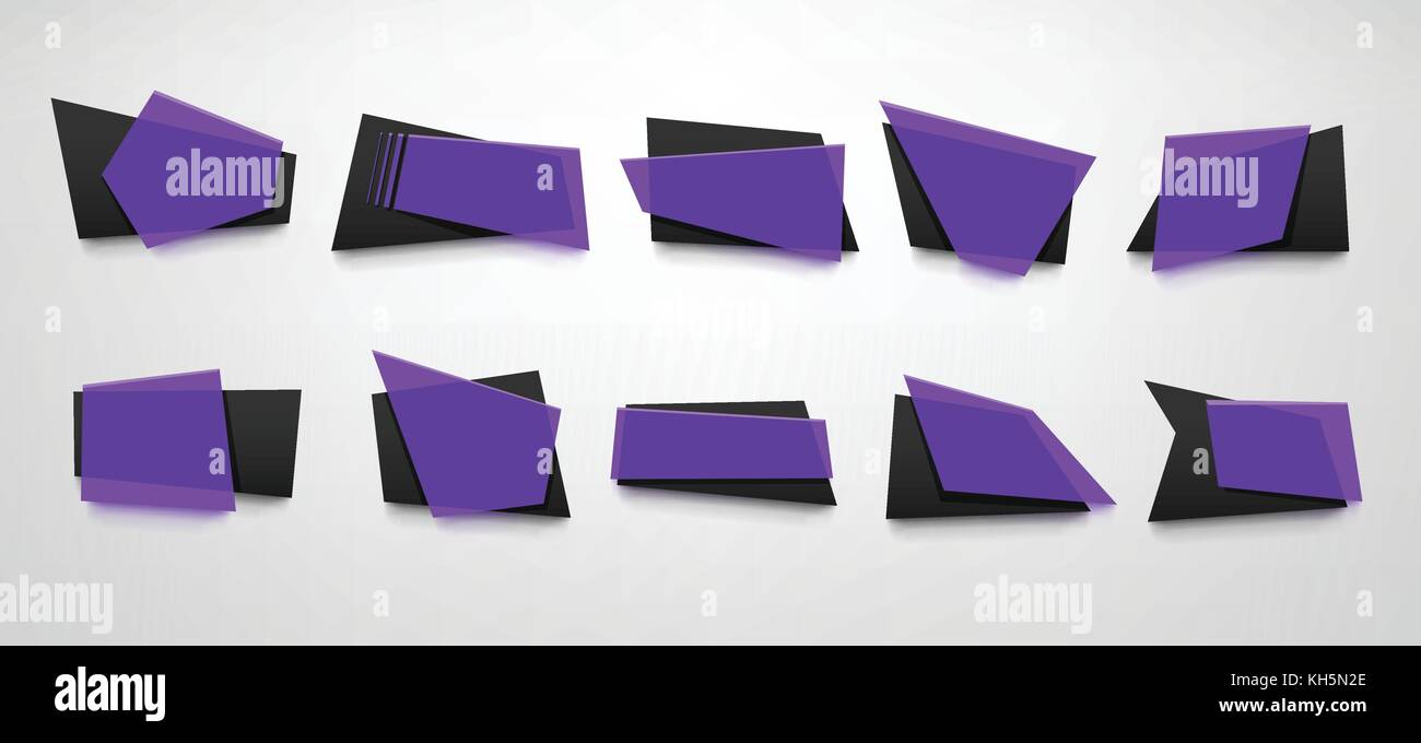 violet banners set Stock Vector Image & Art - Alamy