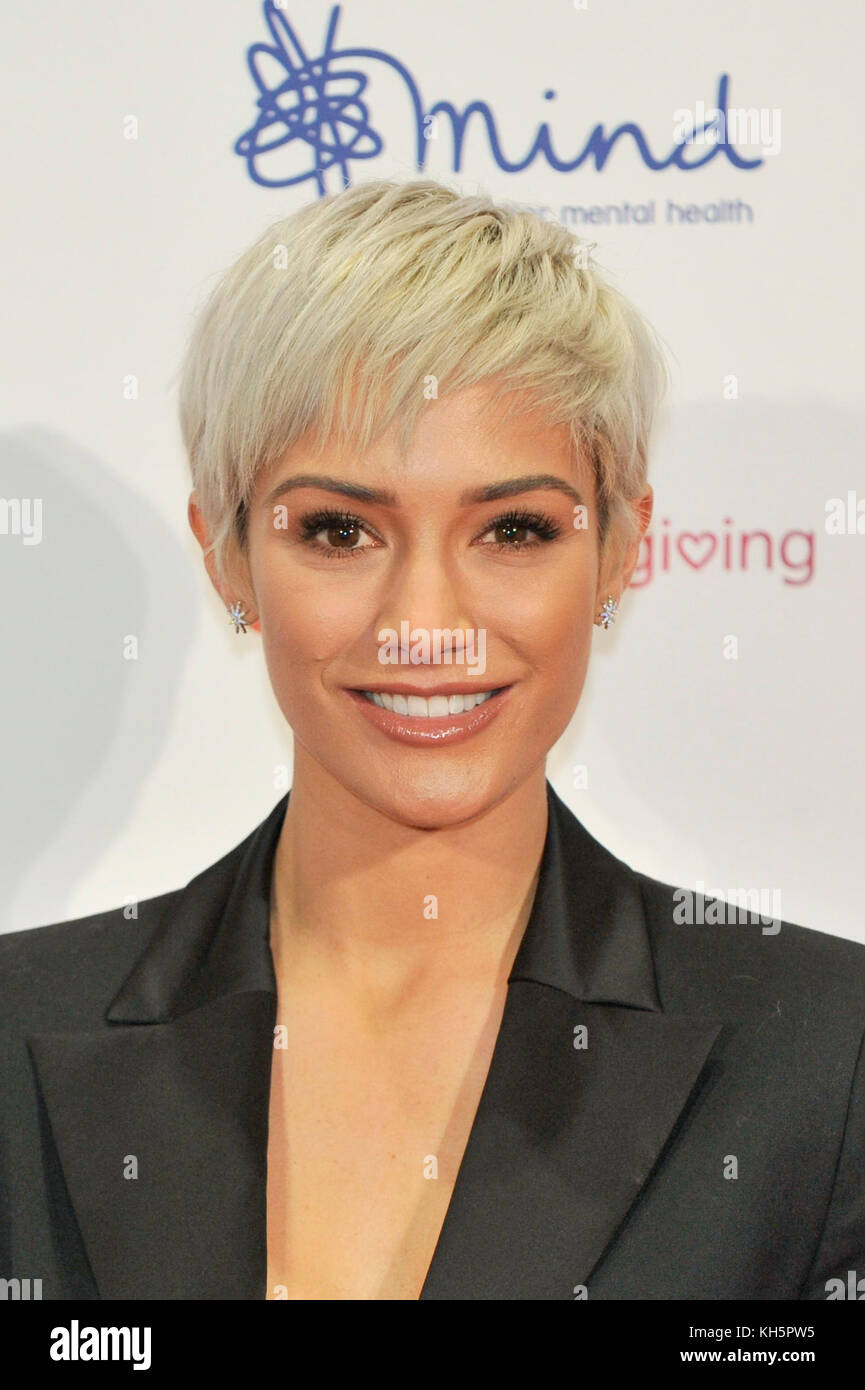 London, UK. 13th Nov, 2017. Frankie Bridge, singer, on the red carpet ...