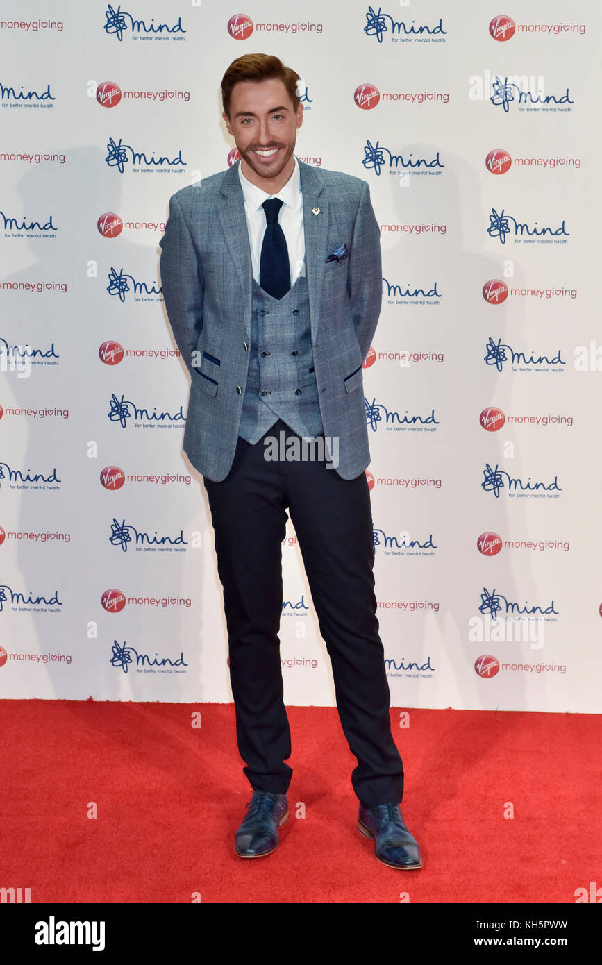 London, UK. 13th Nov, 2017. Hollyoaks actor Ross Adams on the red ...