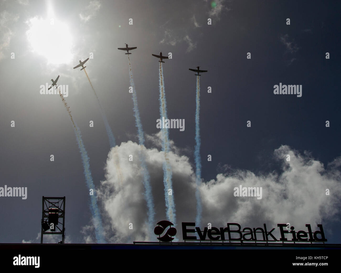 Jacksonville, FL, USA. 12th Nov, 2017. Warbirds fly over before the NFL ...