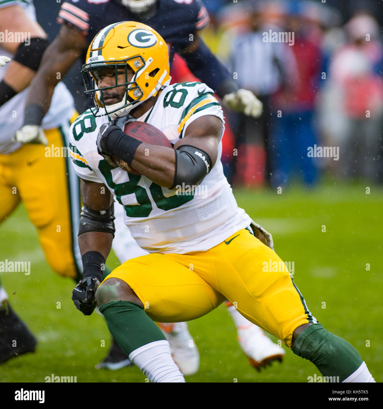 Chicago, Illinois, USA. 12th Nov, 2017. - Packers #88 Ty Montgomery in ...