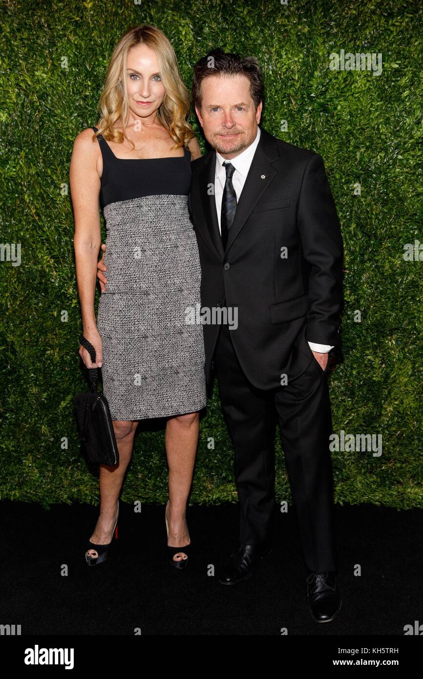 New York, NY, USA. 13th Nov, 2017. Tracy Pollan, Michael J. Fox at ...
