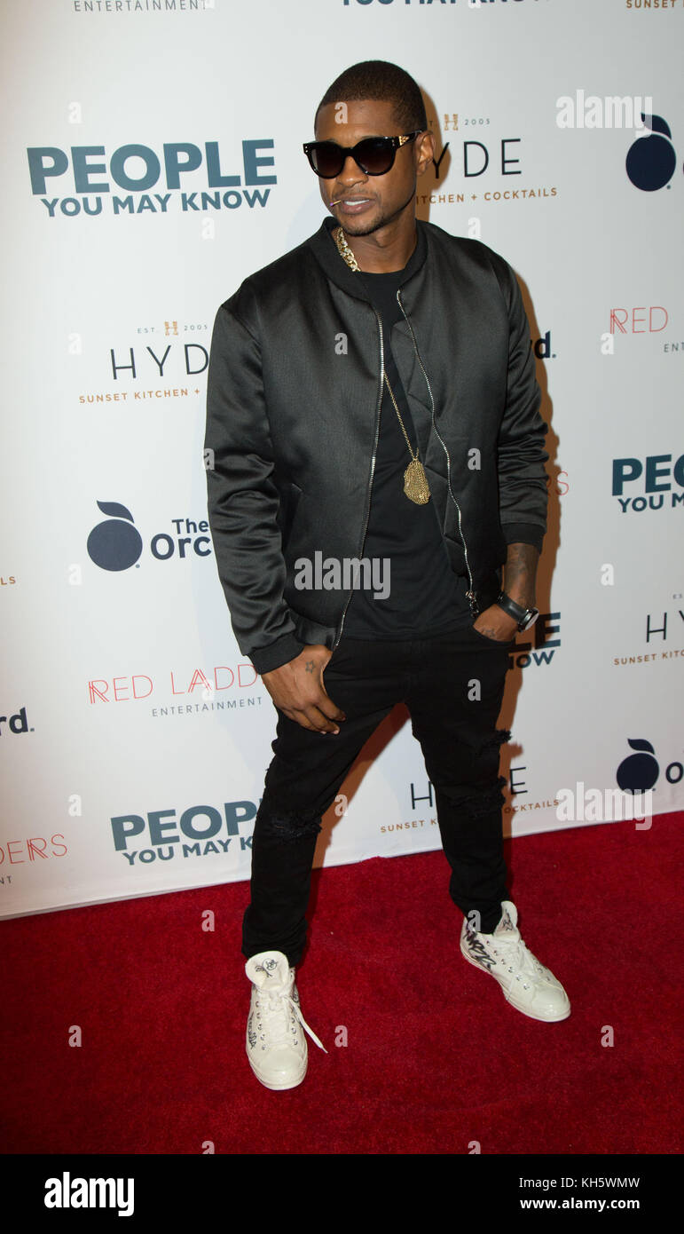 Los Angeles, USA. 13th Nov, 2017. Usher Raymond IV attends the premiere ...