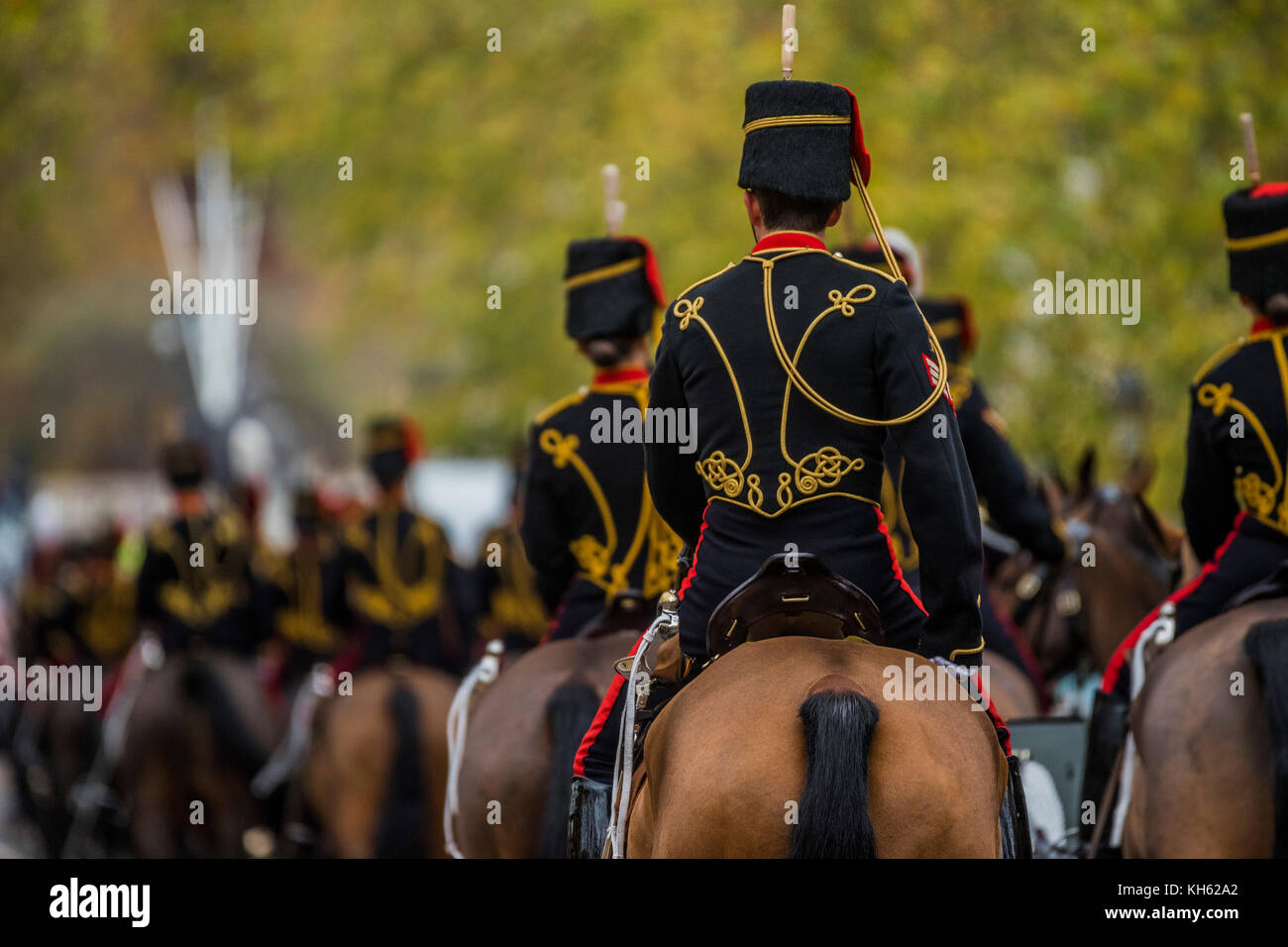 The King’s Troop Royal Horse Artillery (KTRHA), the ceremonial saluting ...