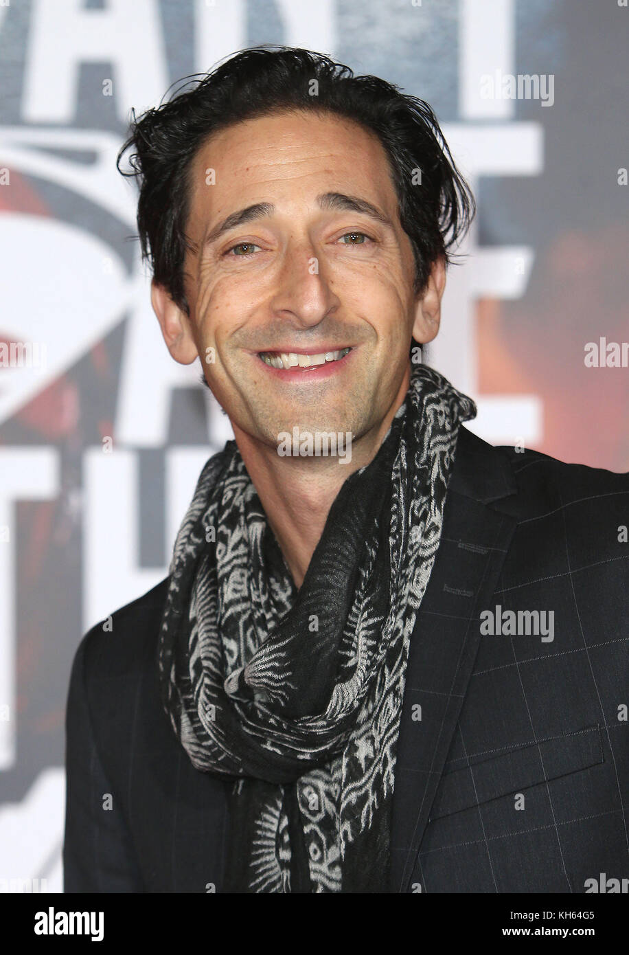 Hollywood, United States. 13th Nov, 2017. Adrien Brody. "Justice League ...