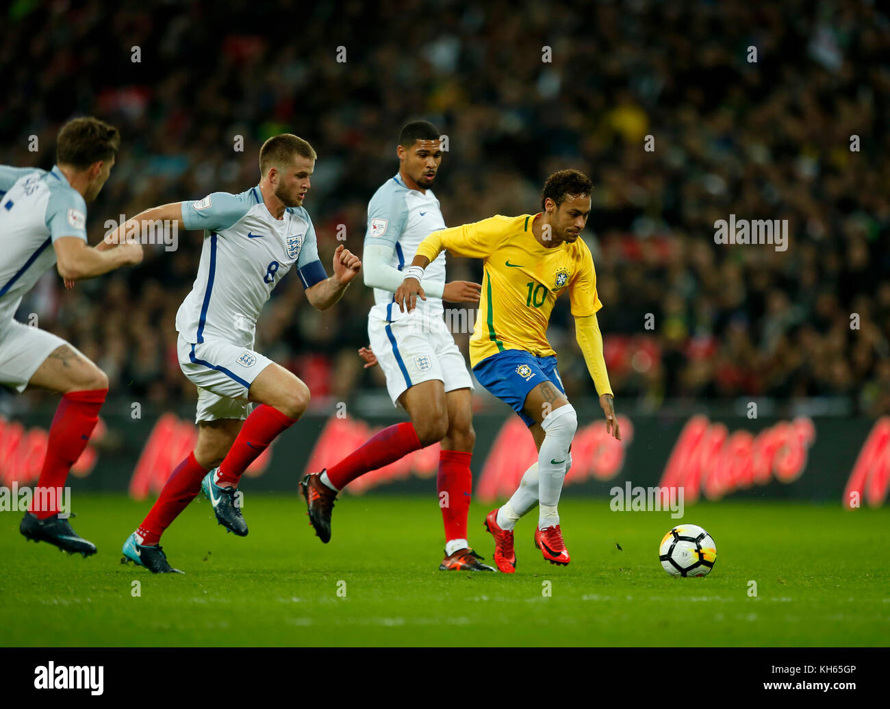 London, UK. 14th Nov, 2017. Neymar of Brazil in action during the ...