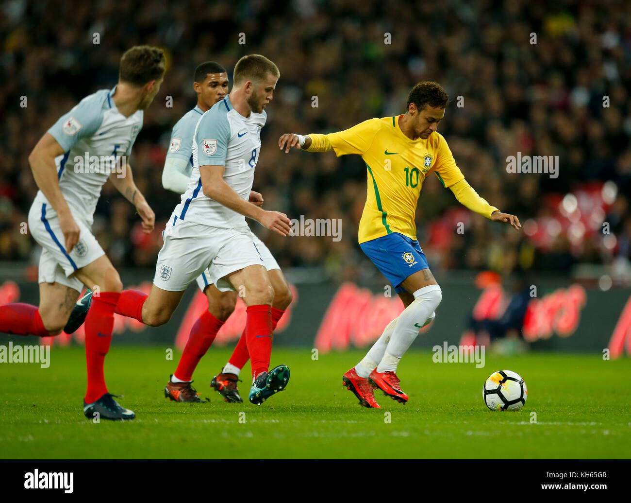 London, UK. 14th Nov, 2017. Neymar of Brazil in action during the ...