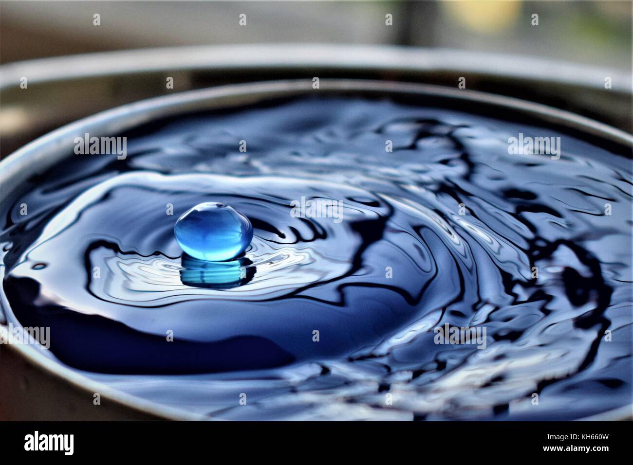Blue Water Drop Stock Photo - Alamy