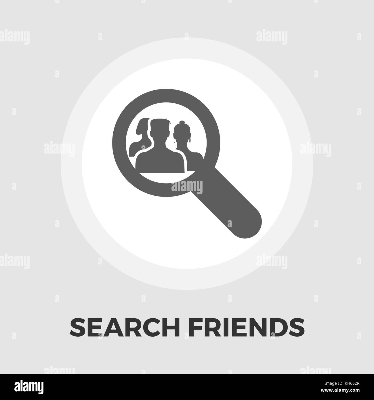 Find friends icon vector. Flat icon isolated on the white background ...