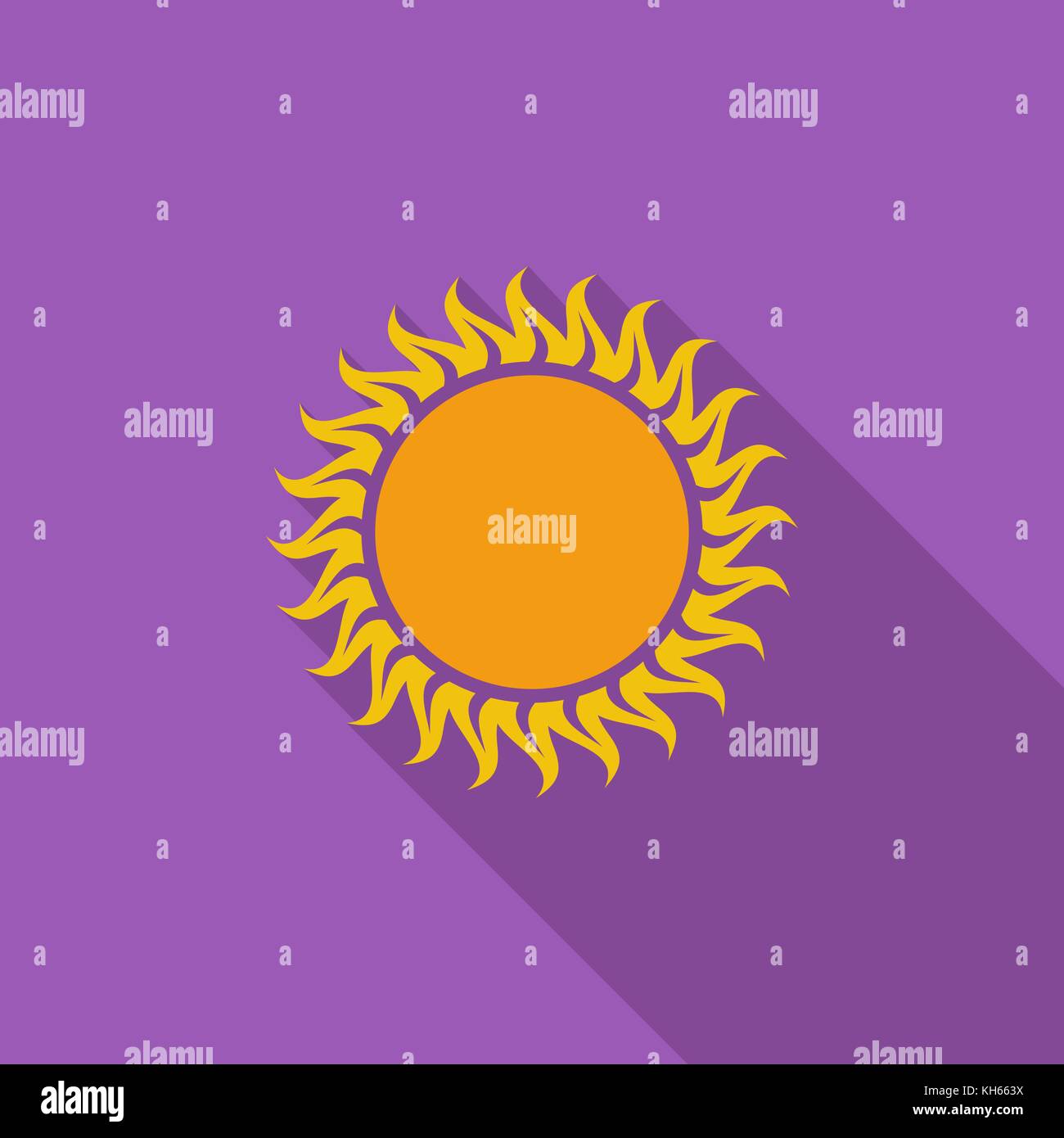 Sun single flat icon Stock Vector Image & Art - Alamy