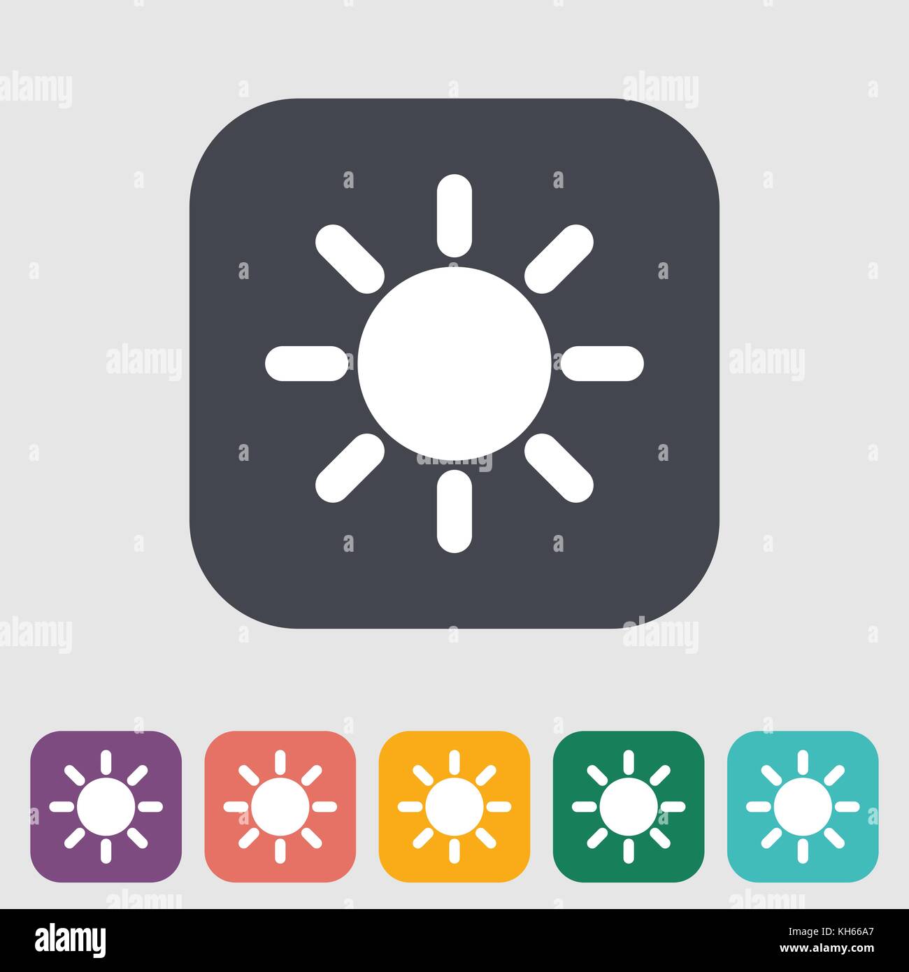 Sun single flat icon Stock Vector Image & Art - Alamy