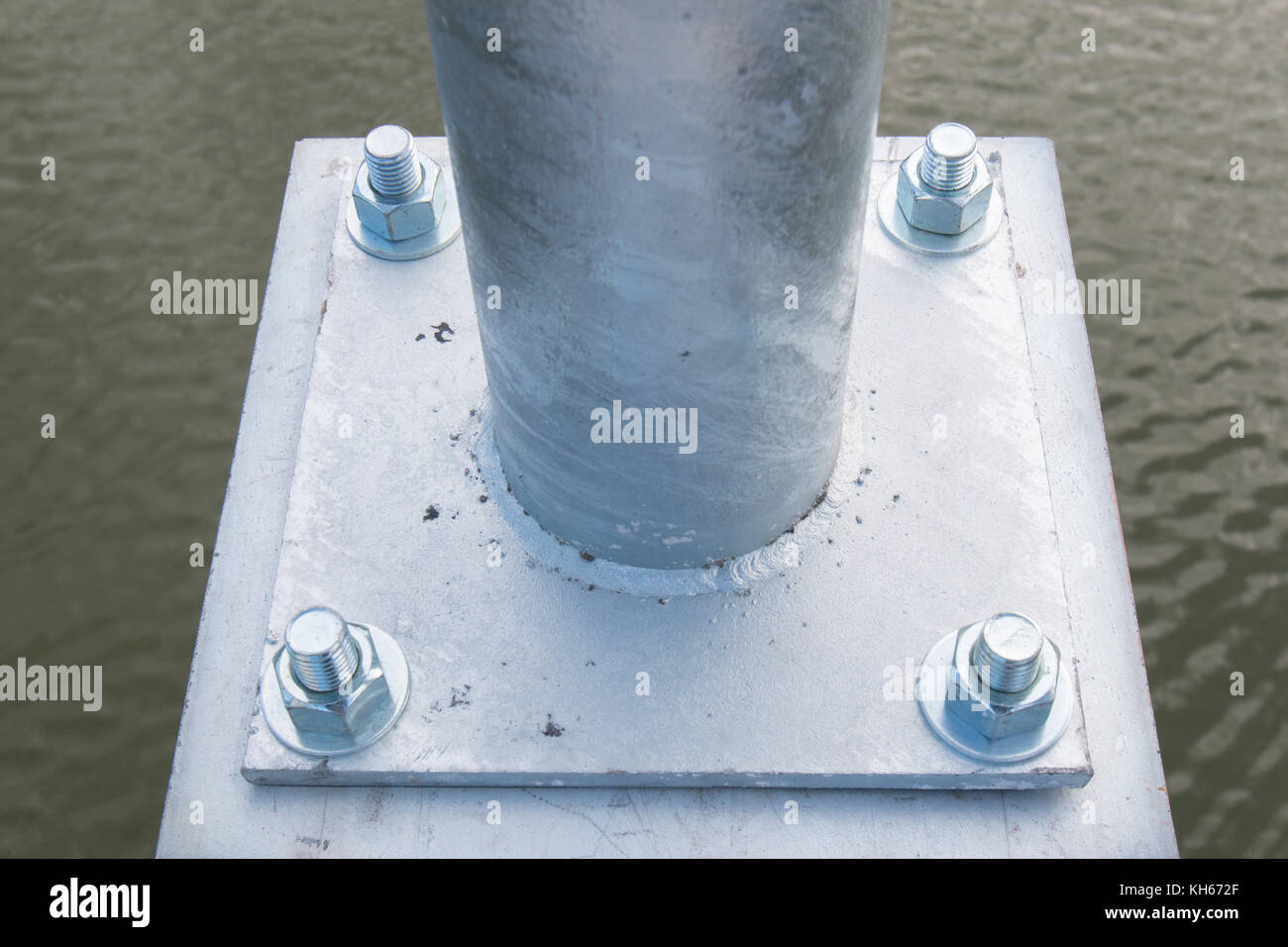 Close-up bolts base Blurred soft focus, Bolts base select focus Stock ...