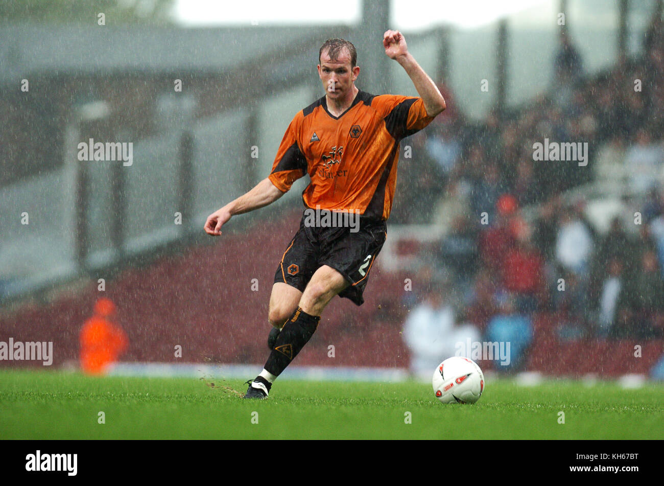 Footballer Mark Clyde playing heavy rain West Ham United v ...