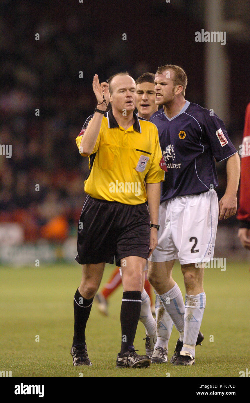 Footballer Mark Clyde and referee Lee Mason Sheffield United v ...