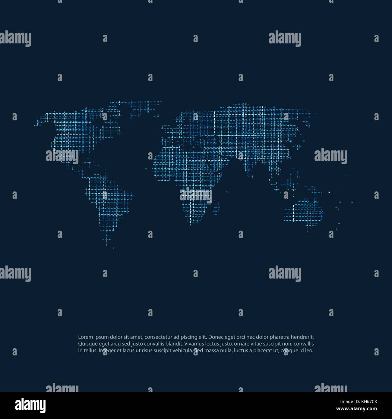 Cloud Computing and Networks Concept - Abstract World Map Background ...