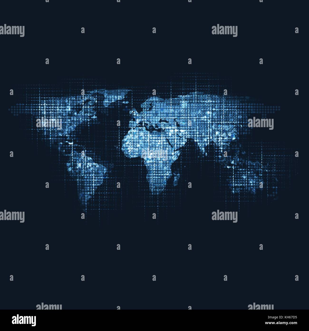 Cloud Computing and Networks Concept - Abstract World Map Background ...