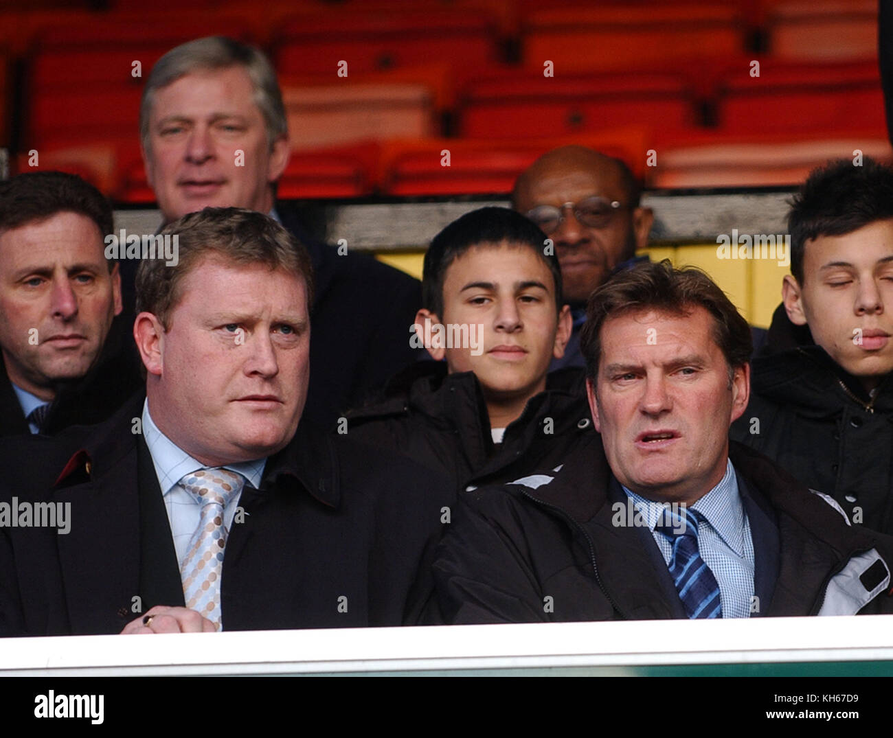 Footballer Glenn Hoddle with his brother Carl Hoddle Watford v ...