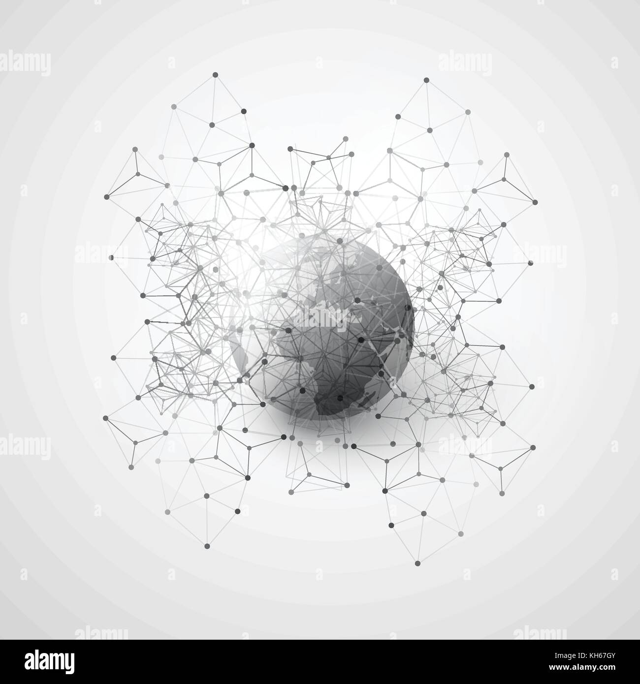 Cloud Computing and Networks Concept with World Map - Global Digital ...