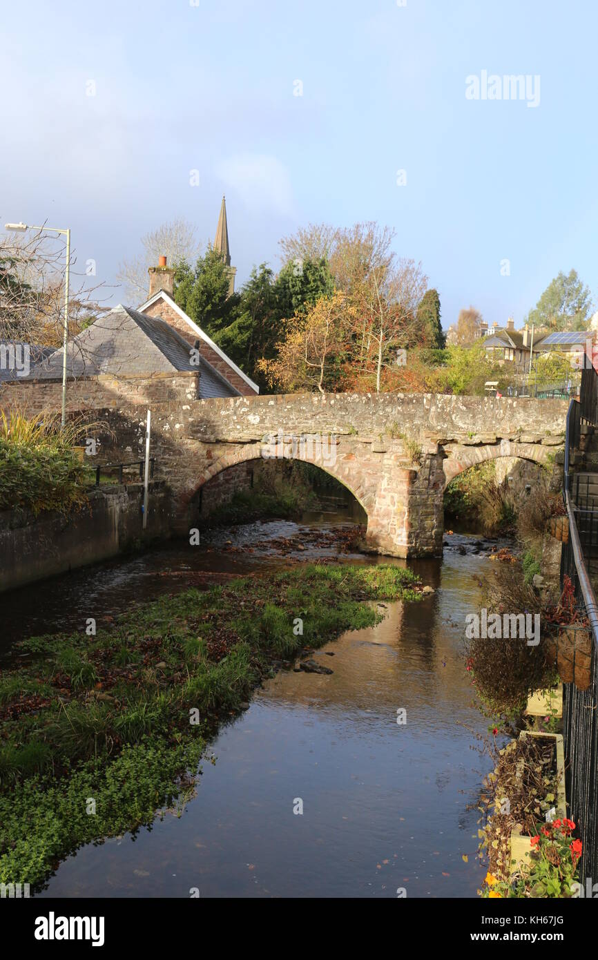 Old bridge over Alyth Burn in Alyth Scotland November 2017 Stock Photo ...