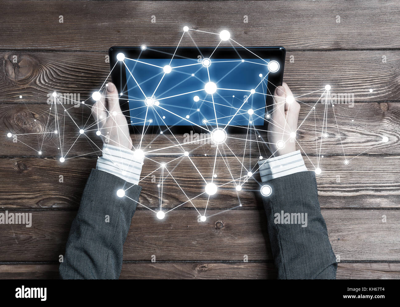 Concept of social communication and networking with social connection ...