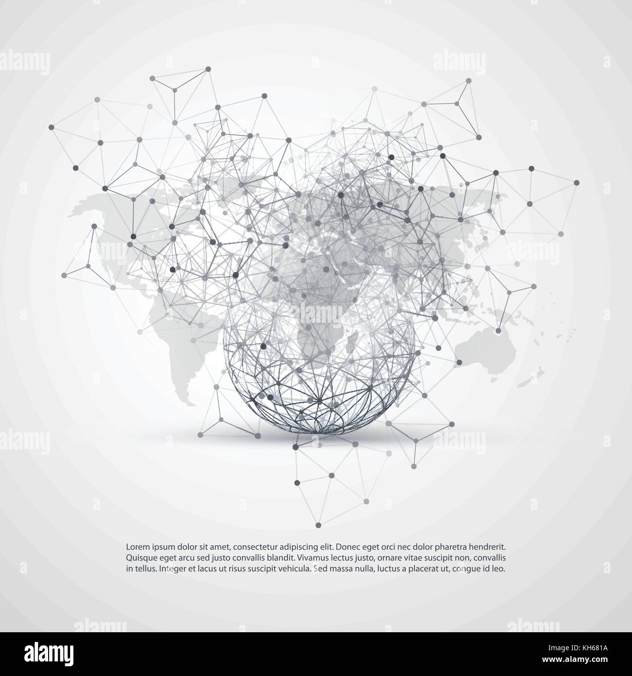Cloud Computing and Networks Concept with World Map - Global Digital ...