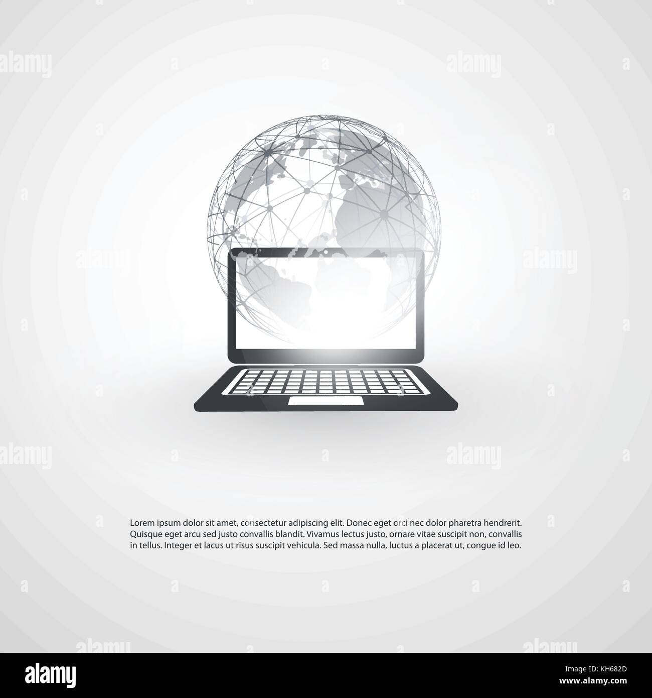 Abstract Cloud Computing And Global Network Connections Concept Design