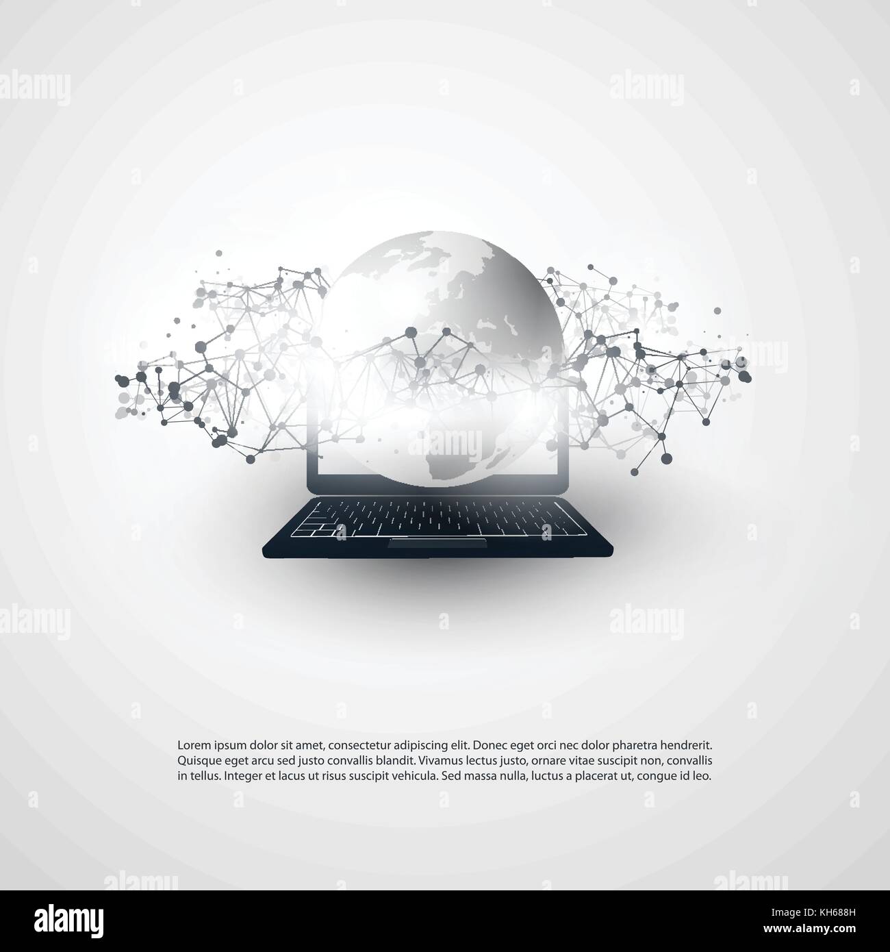 Abstract Cloud Computing and Global Network Connections Concept Design ...