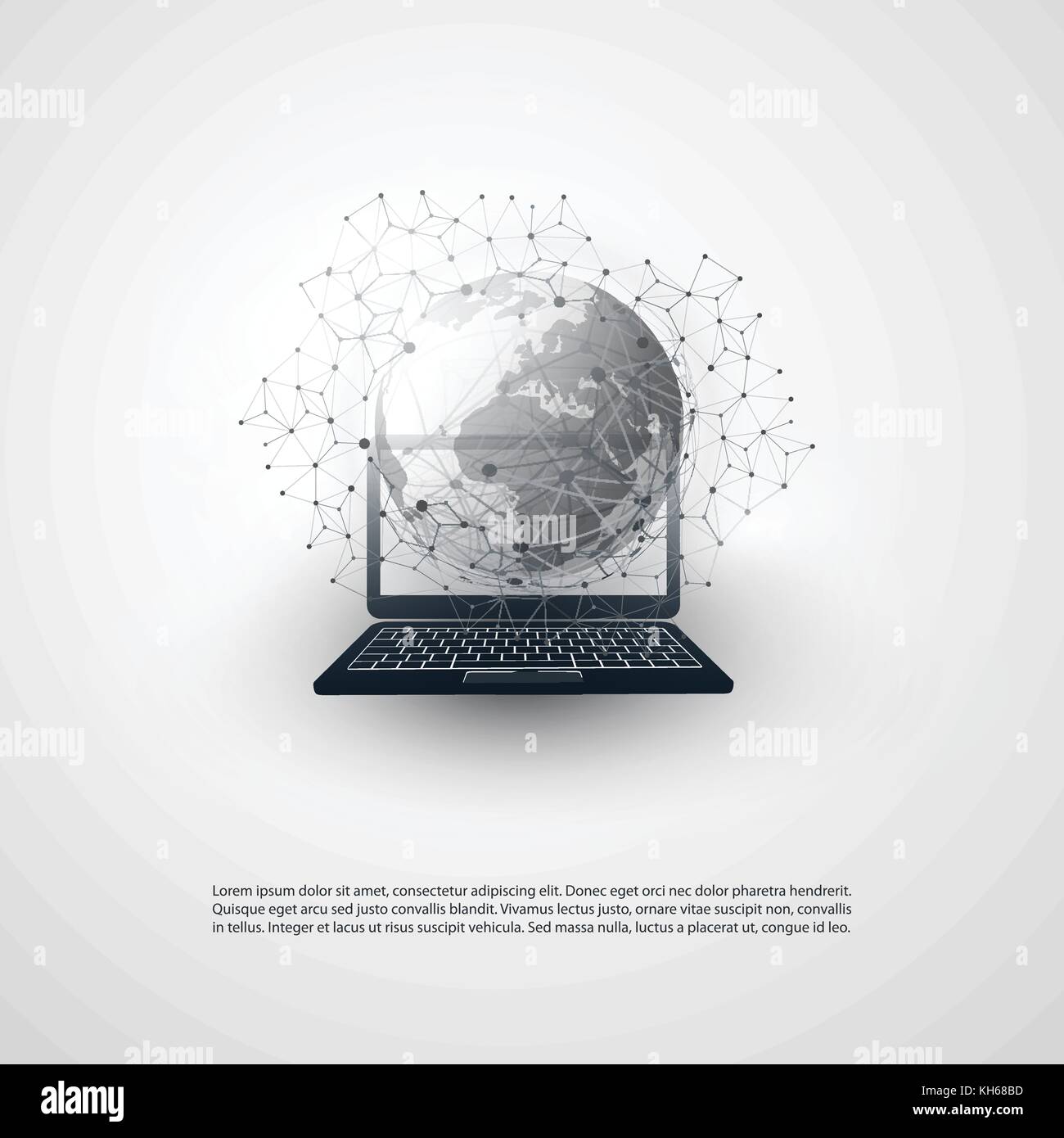 Abstract Cloud Computing and Global Network Connections Concept Design ...