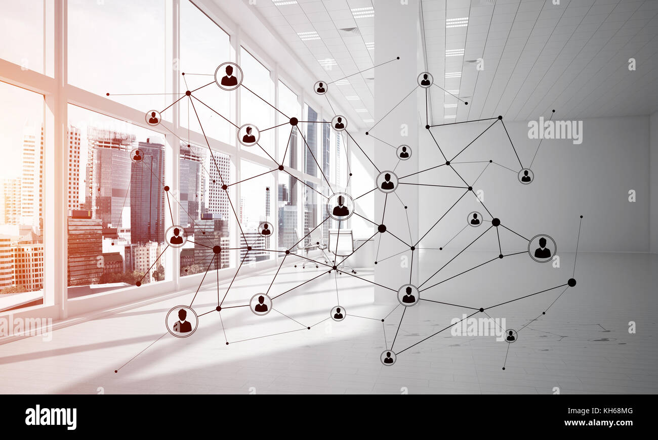 Networking and wireless connection as concept for effective modern ...