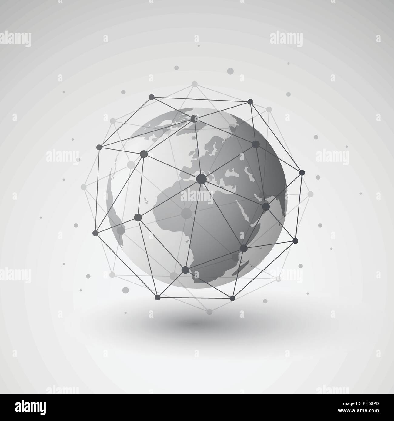 Abstract Cloud Computing and Global Network Connections Concept Design ...