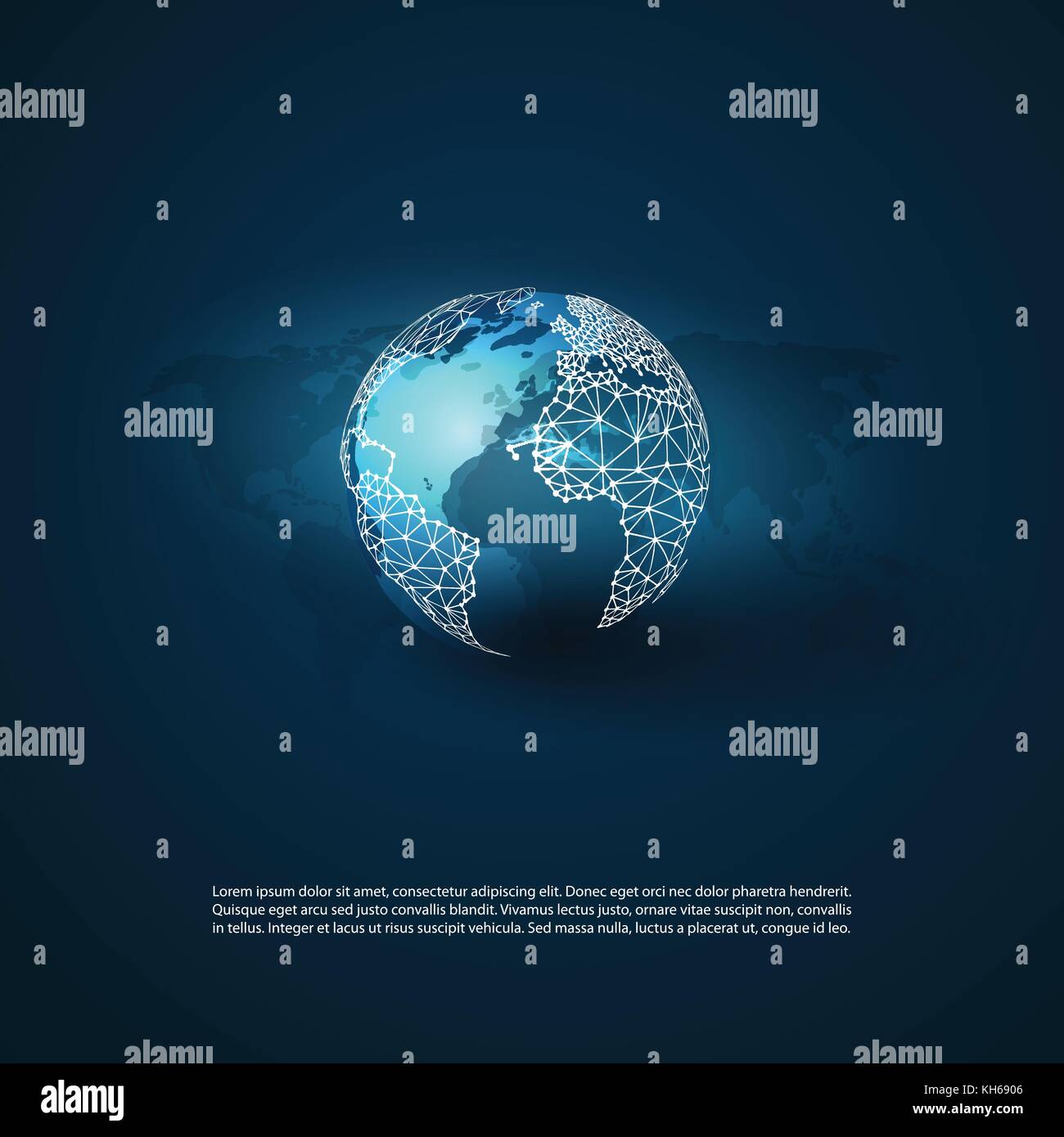 Cloud Computing and Networks with Globe - Abstract Global Digital Network Connections ...