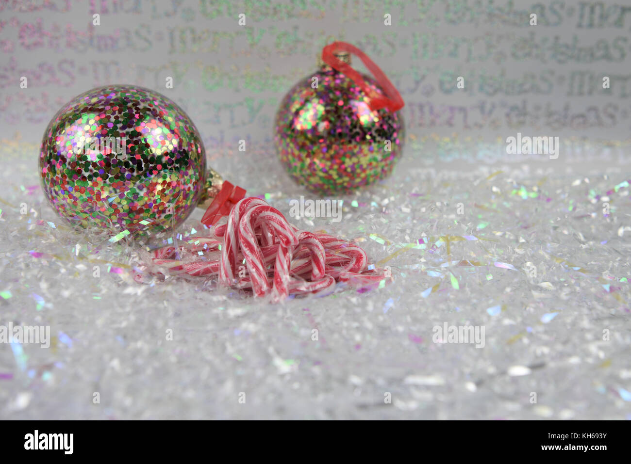 Colorful Christmas food photography image of traditional candy cane ...