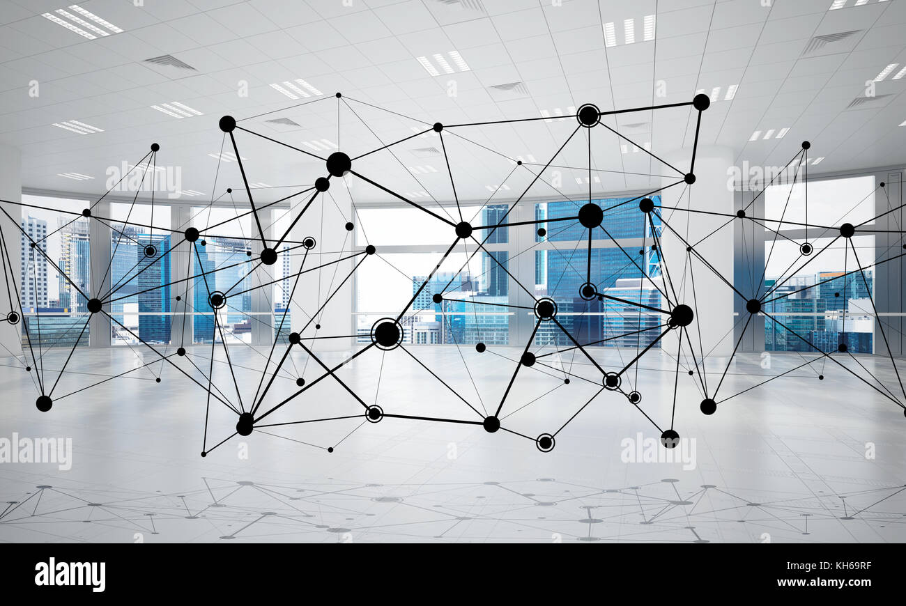 Networking and wireless connection as concept for effective modern ...