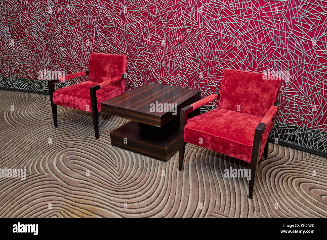 Luxury vintage Red chair isolated on red background Stock Photo - Alamy