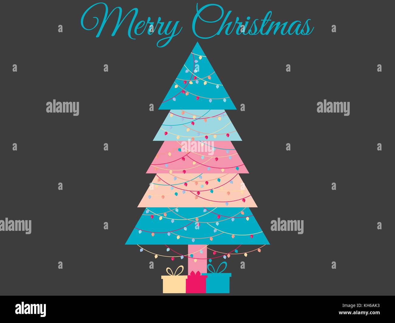 Geometric christmas tree Stock Vector Images - Alamy