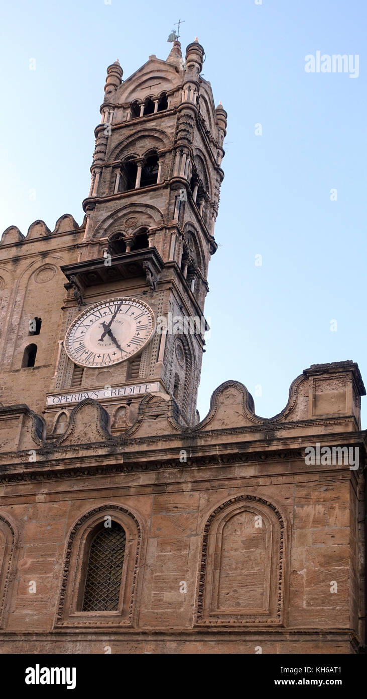 Clock tower, Palermo, Sicily, Italy Stock Photo - Alamy