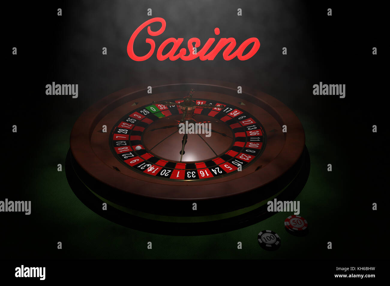 Casino roulette wheel. 3D render Stock Photo - Alamy