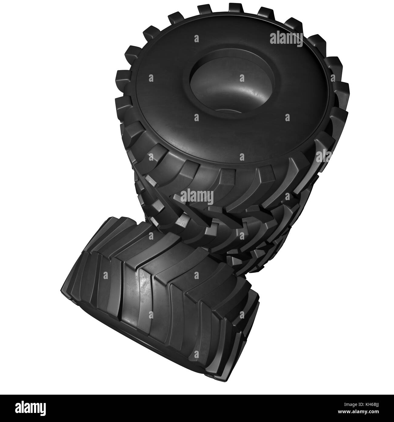 Tractor tire. 3D render Stock Photo - Alamy