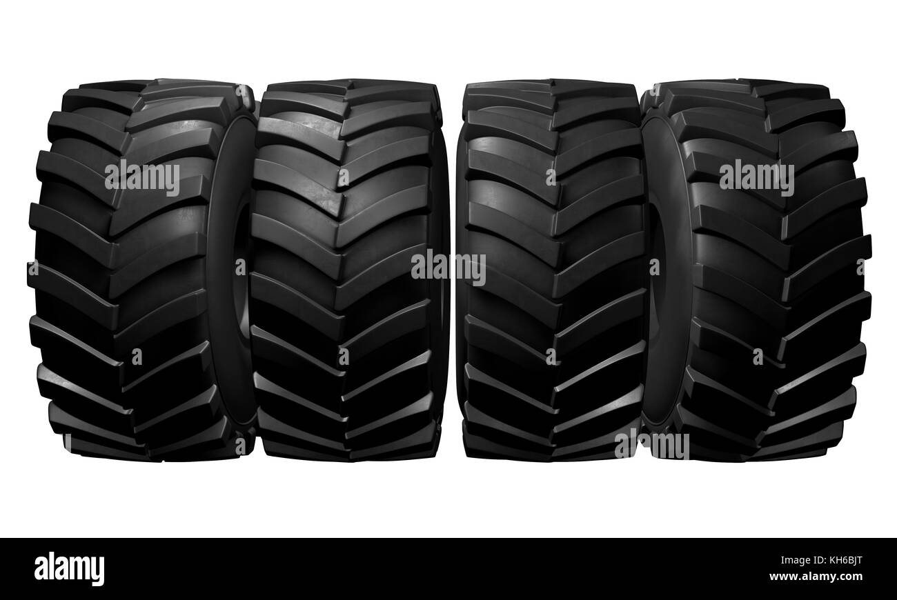 Tractor tire. 3D render Stock Photo - Alamy