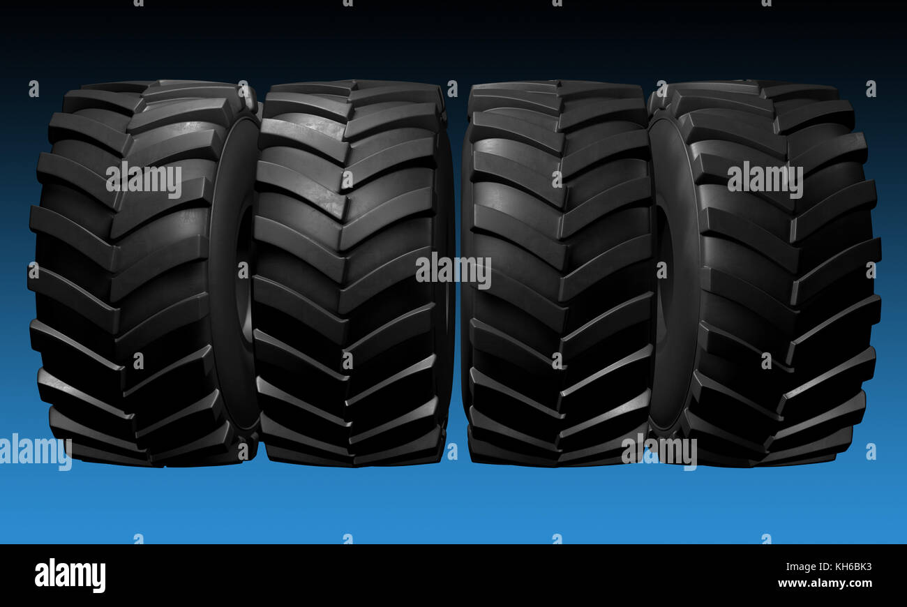 Tractor tire. 3D render Stock Photo - Alamy