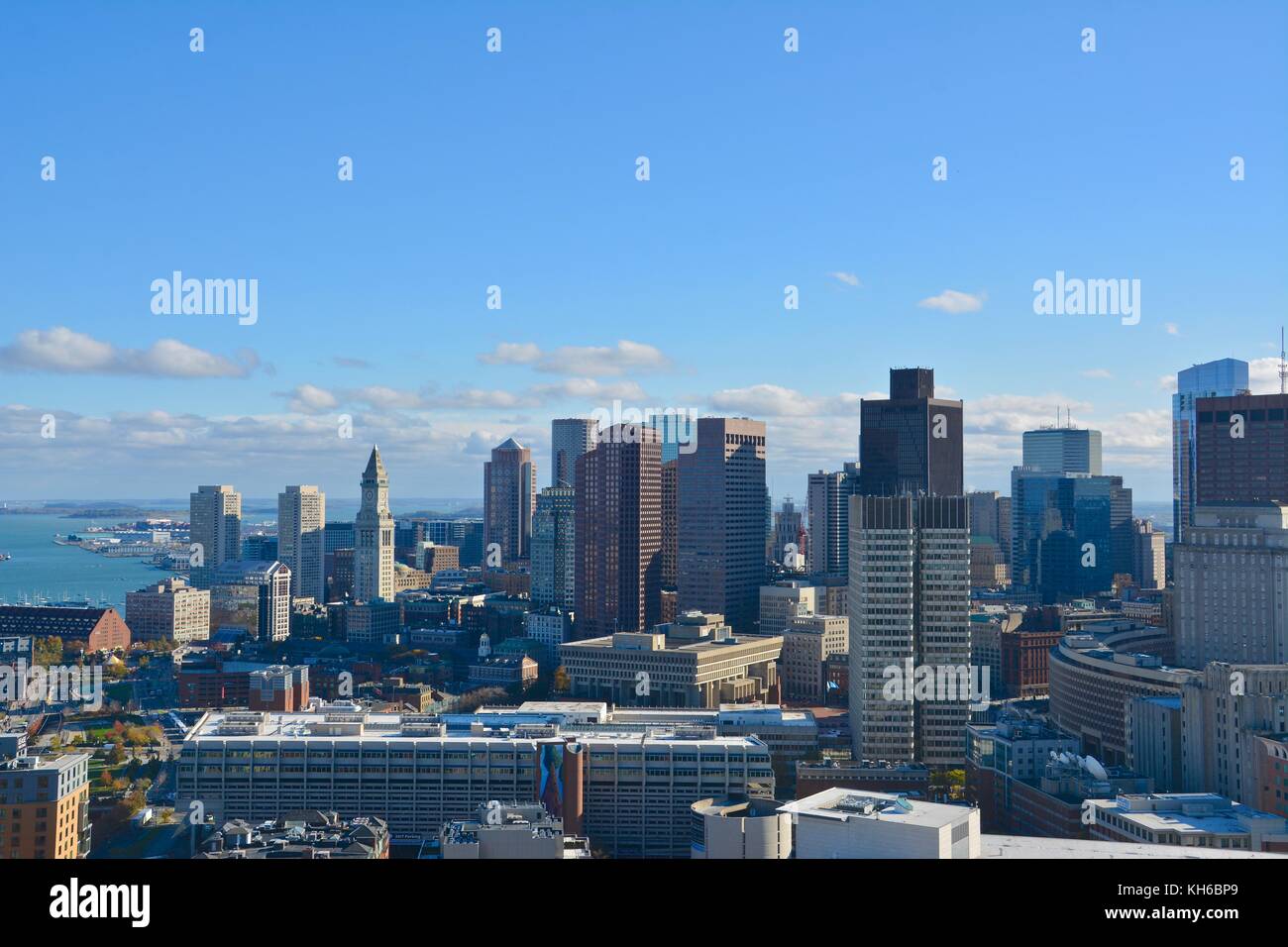 Views above Boston and Cambridge highlighting the magnificent fall ...