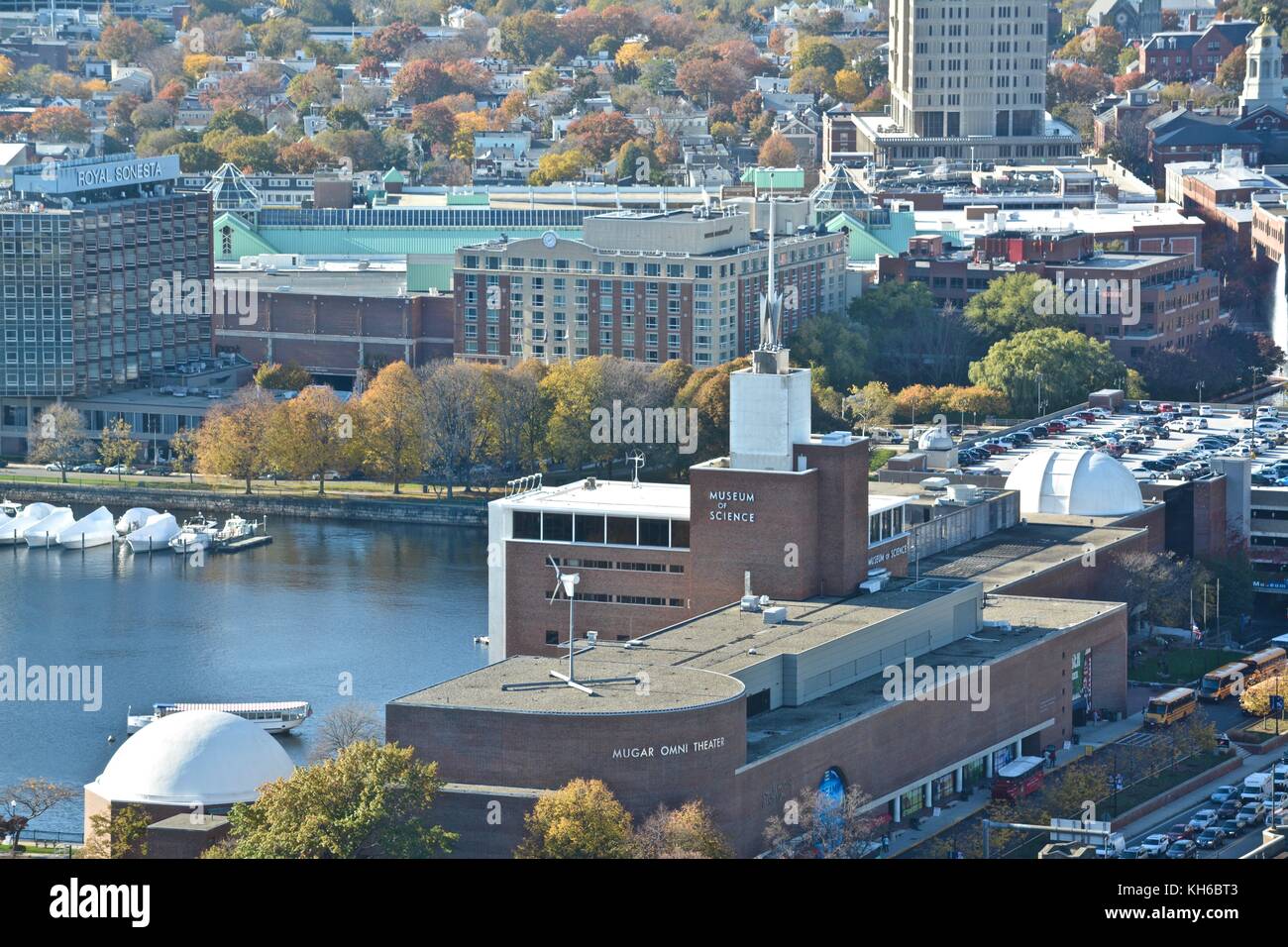 Views above Boston and Cambridge highlighting the magnificent fall ...