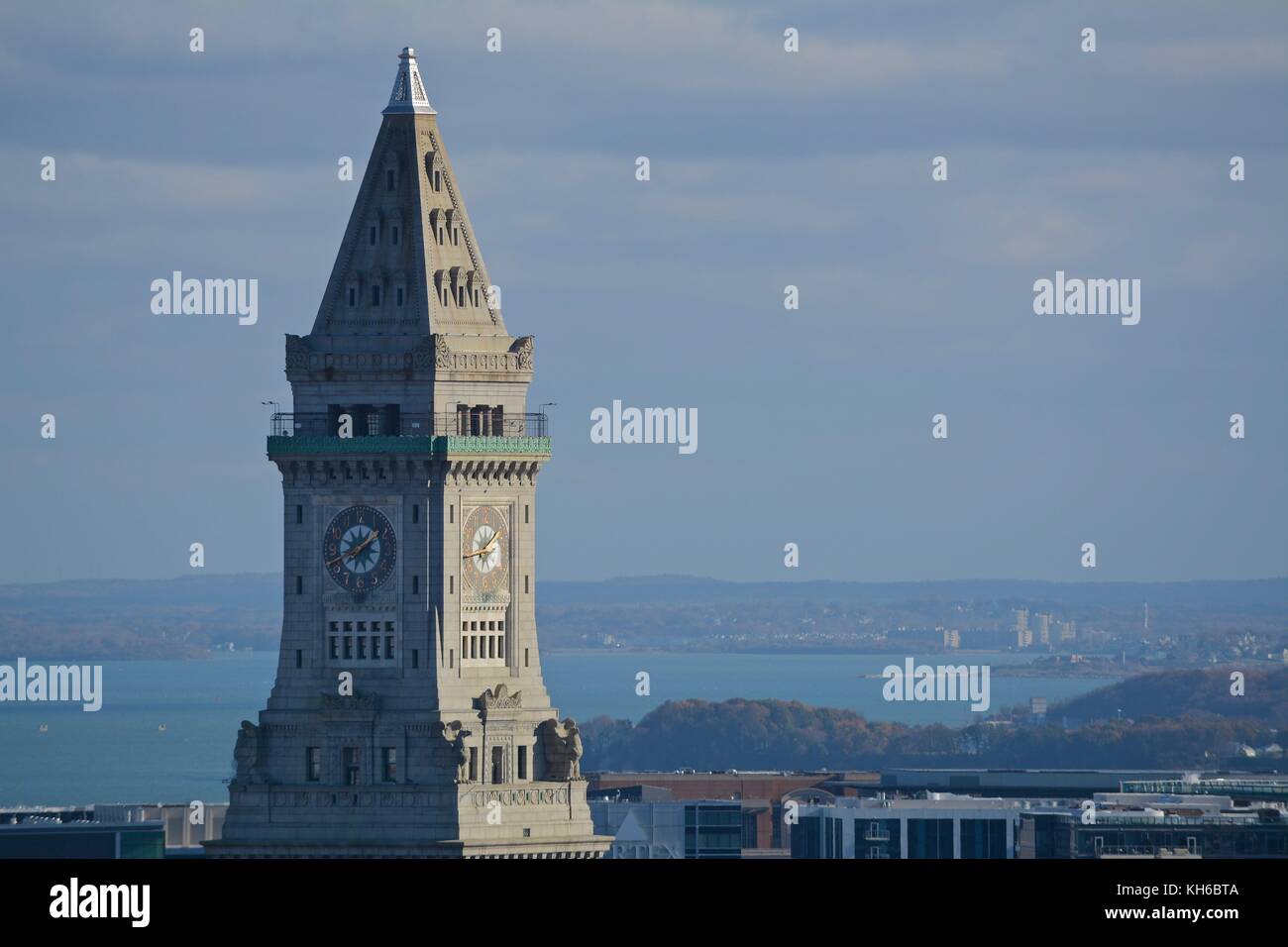 Views above Boston and Cambridge highlighting the magnificent fall ...