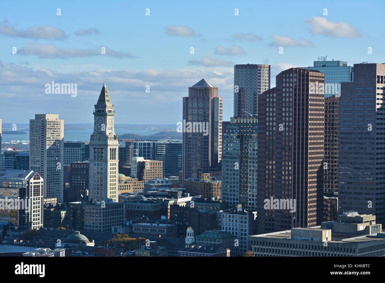 Views above Boston and Cambridge highlighting the magnificent fall ...
