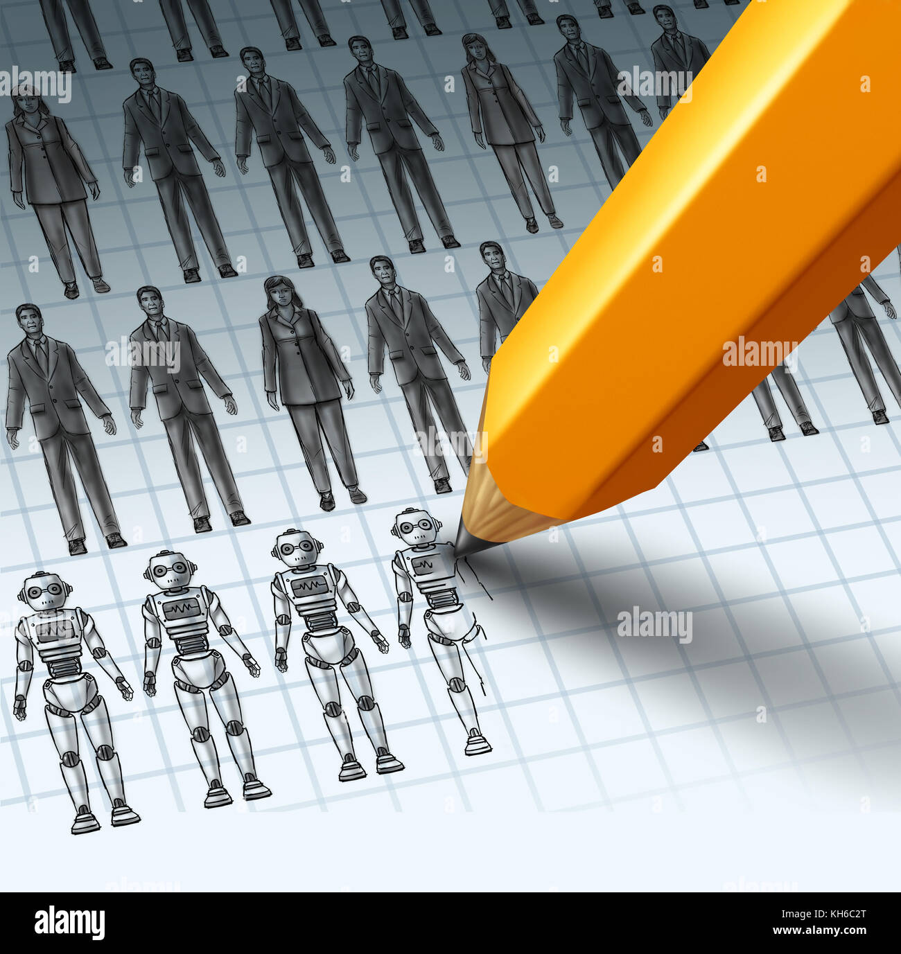 Robots replacing employees and artificial intelligent robot workers ...