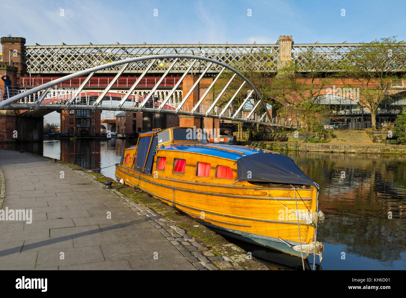 A wooden canal boat, the 'Lady Avon' (built 1960), the Merchants ...