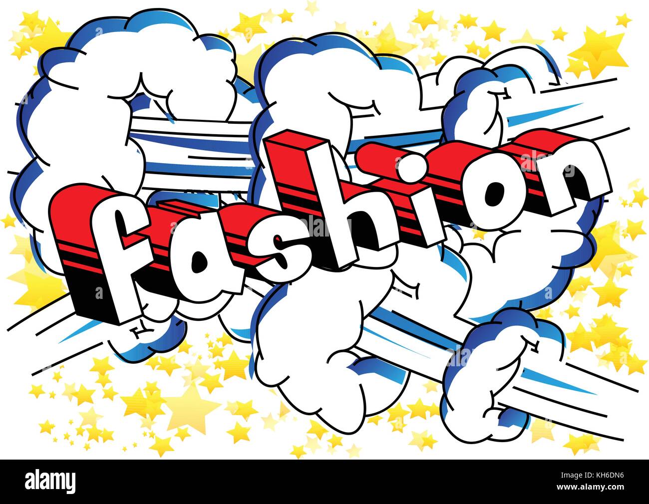 Fashion - Comic book style word on abstract background Stock Vector ...